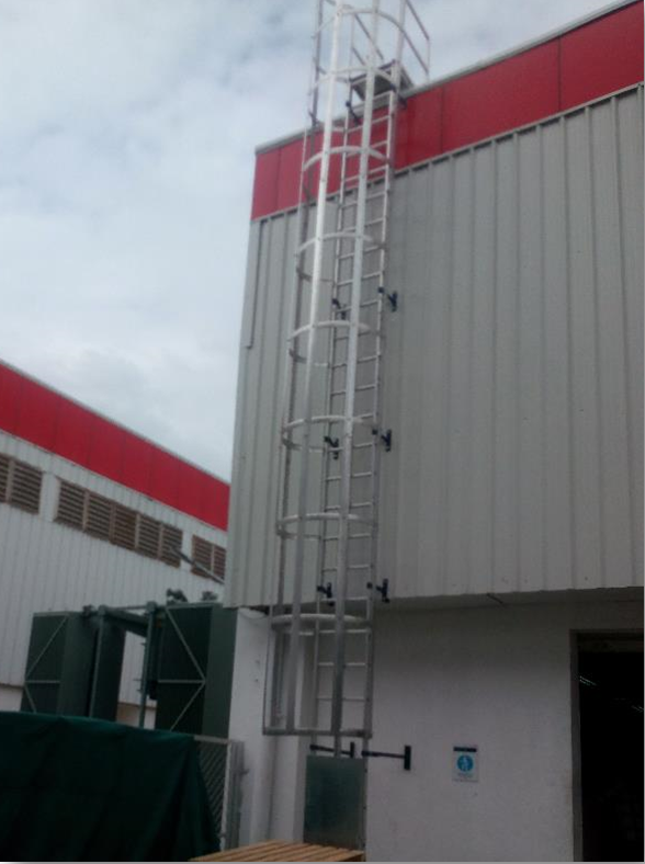 Fixed Ladder With Life Line and Cage - mtandtshrilanka